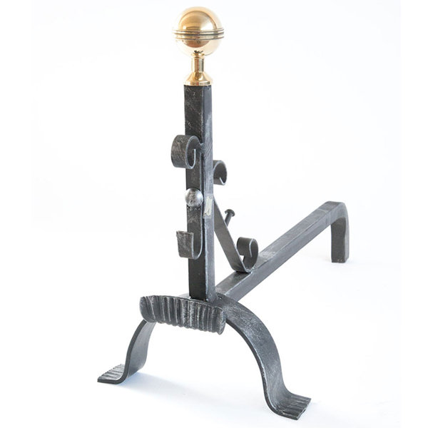 Dakota Fields Cecial Metal Andiron | Wayfair.co.uk