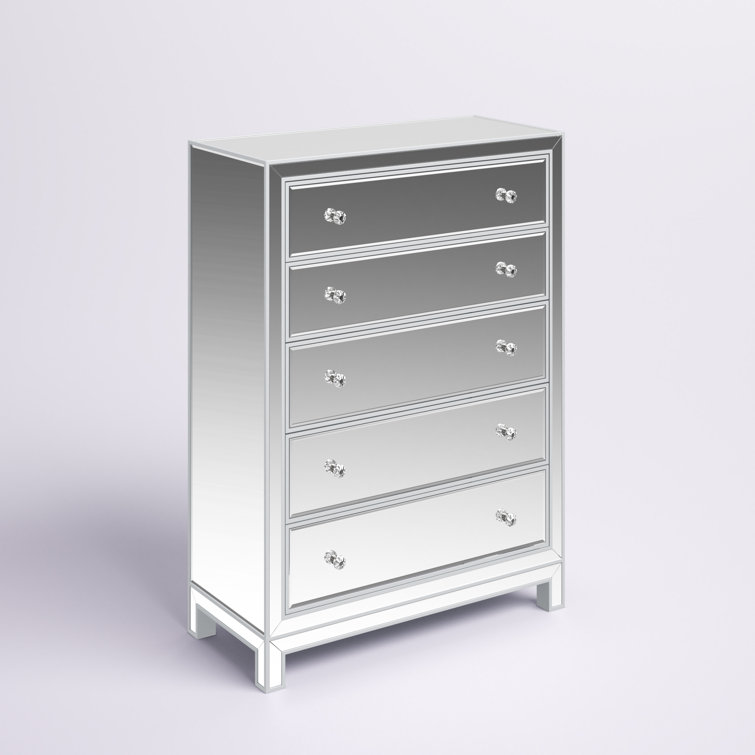 Willa Arlo Interiors Fairgrove 5 - Drawer Mirrored Accent Chest ...