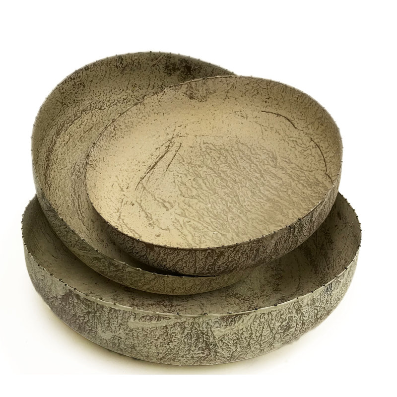 Foundry Select Josh 3 Piece Shallow Decorative Bowl Set | Wayfair