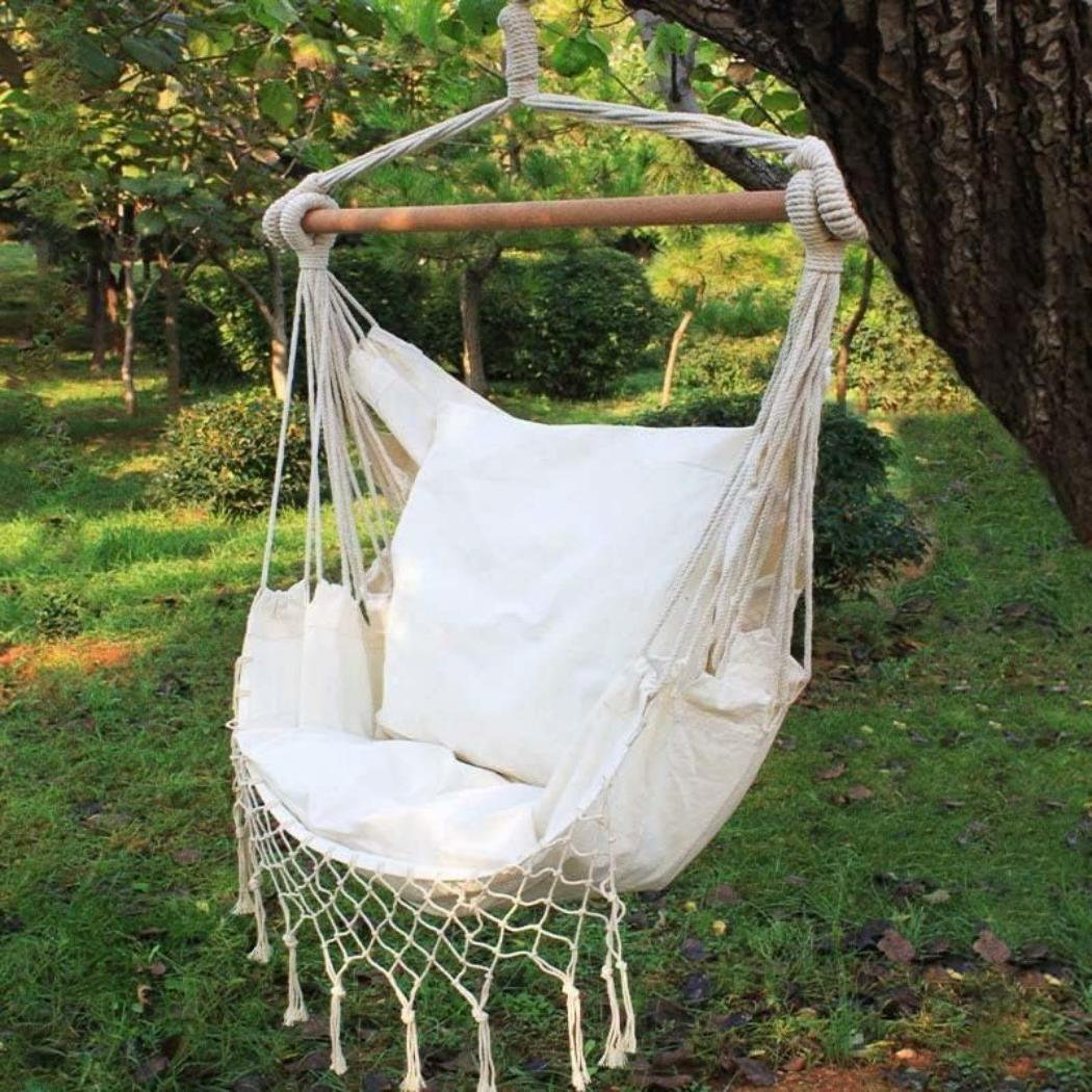 Arlmont & Co. Freestanding Foldable Hammock Chair Hanging Chair ...