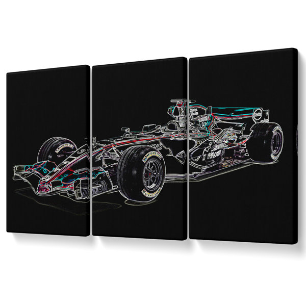Ophelia & Co. Formula One Side Profile 2 - 3 Piece Wrapped Canvas Art ...