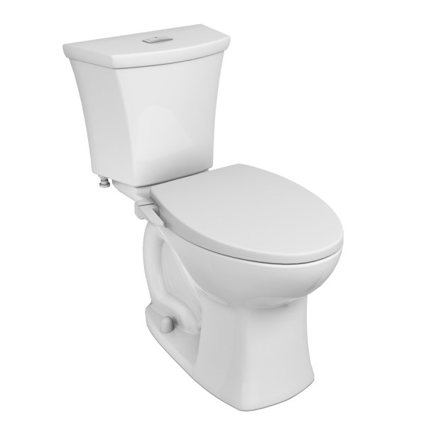American Standard Edgemere Two-Piece Toilet with Bidet Seat & Wax Ring ...