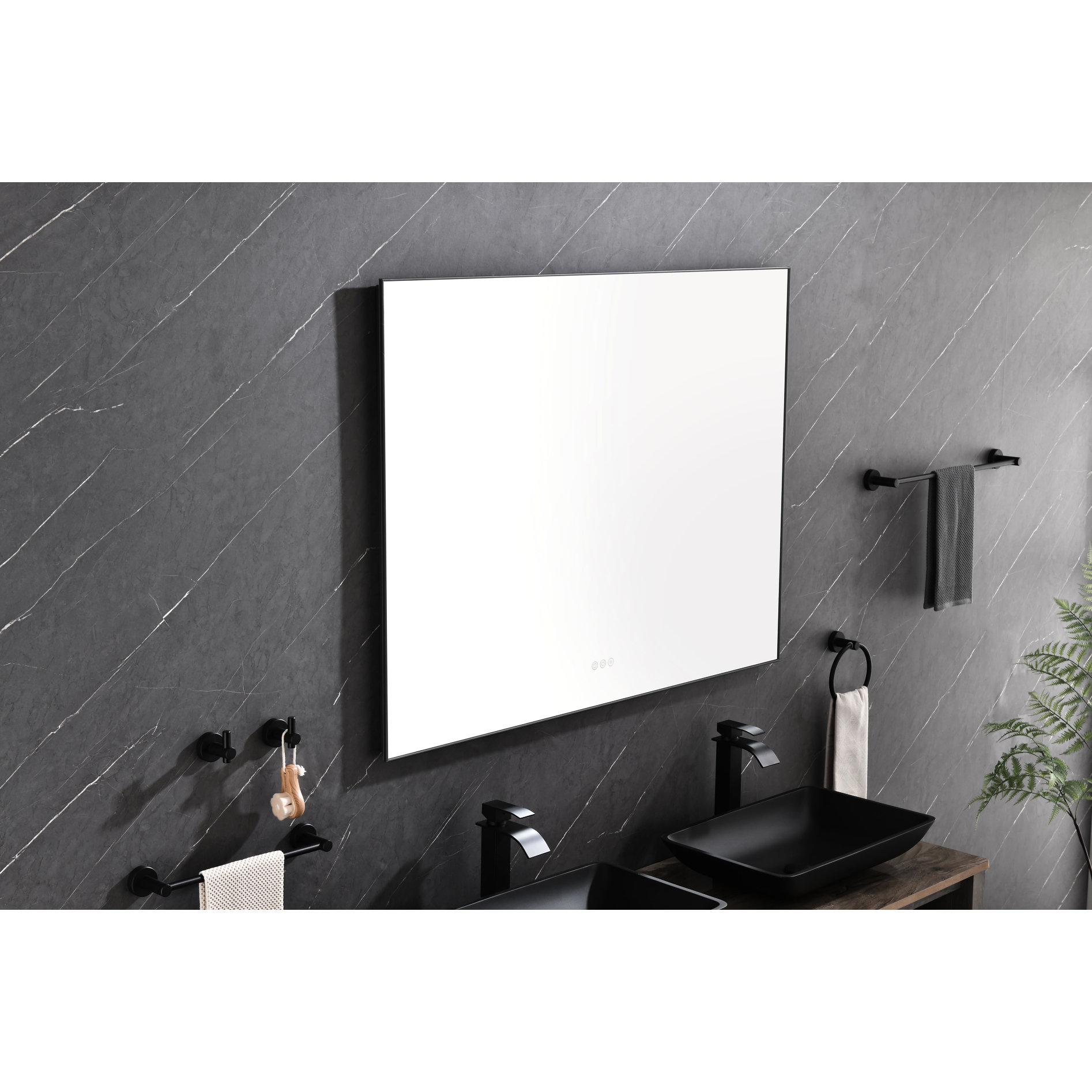 Ivy Bronx 48 X 36inch Bathroom Led Mirror With Fog Functionality, Wall Mounted, Adjustable For ...
