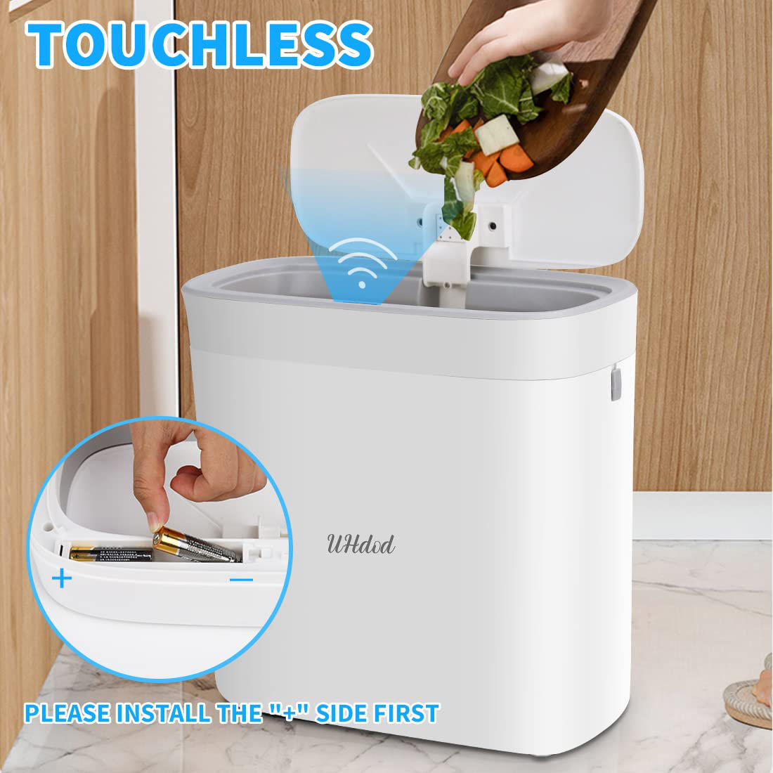 GATESUER Plastic Motion Sensor Waste Basket - 3.2 Gallons - Wayfair Canada