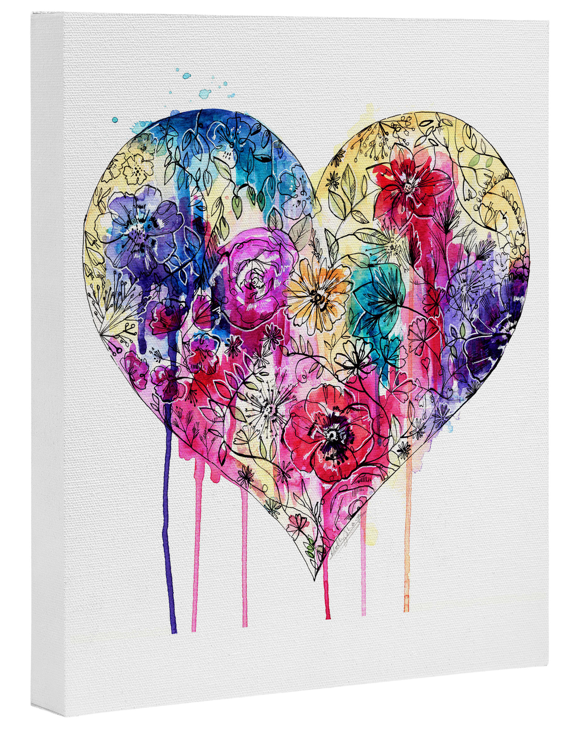 Deny Designs 'Cherish' by Holly Sharpe Graphic Art on Canvas | Wayfair