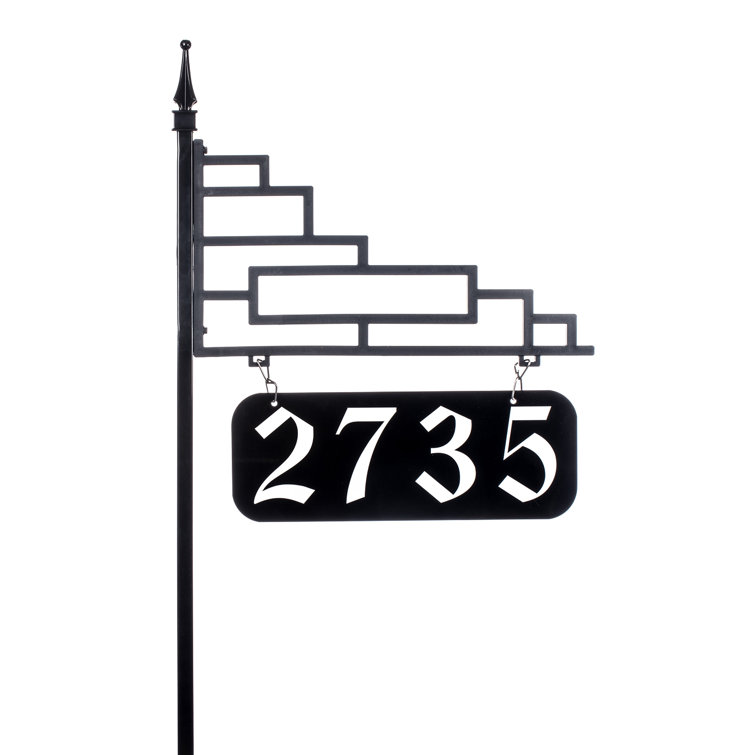 Address America Excalibur Double-Sided Reflective Yard Address Sign- 48 ...