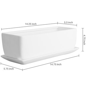 Latitude Run® Ceramic Planter Box & Reviews | Wayfair