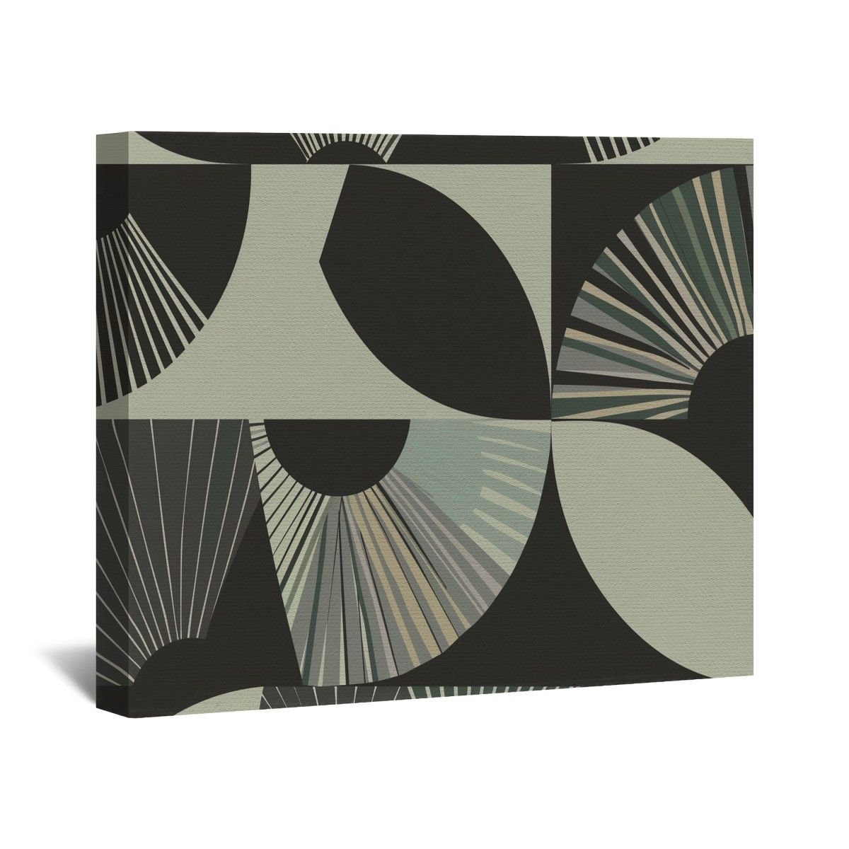 Ivy Bronx Geometric forms Canvas Wrap - Cool pattern Wall Decor | Wayfair