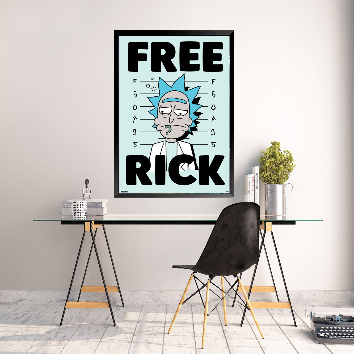Buy Art For Less FRAMED RICK and MORTY FREE RICK 36x24 TV SHOW Art ...