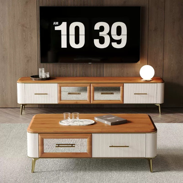 Dream cabinet Modern Simple TV Cabinet 86.6'' W Storage Credenza | Wayfair