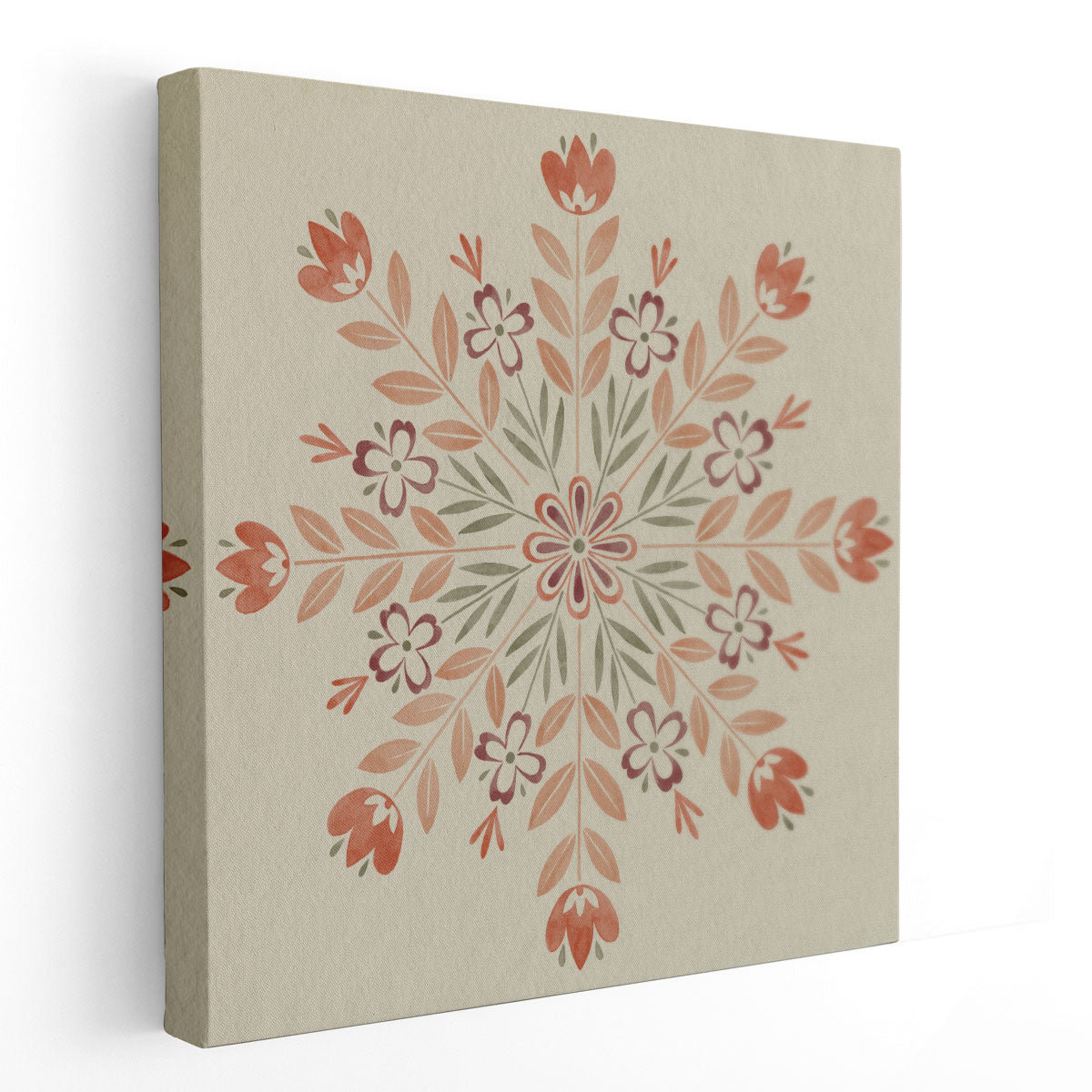 Red Barrel Studio® Folk Snowflakes II - Canvas Print Wall Art | Wayfair