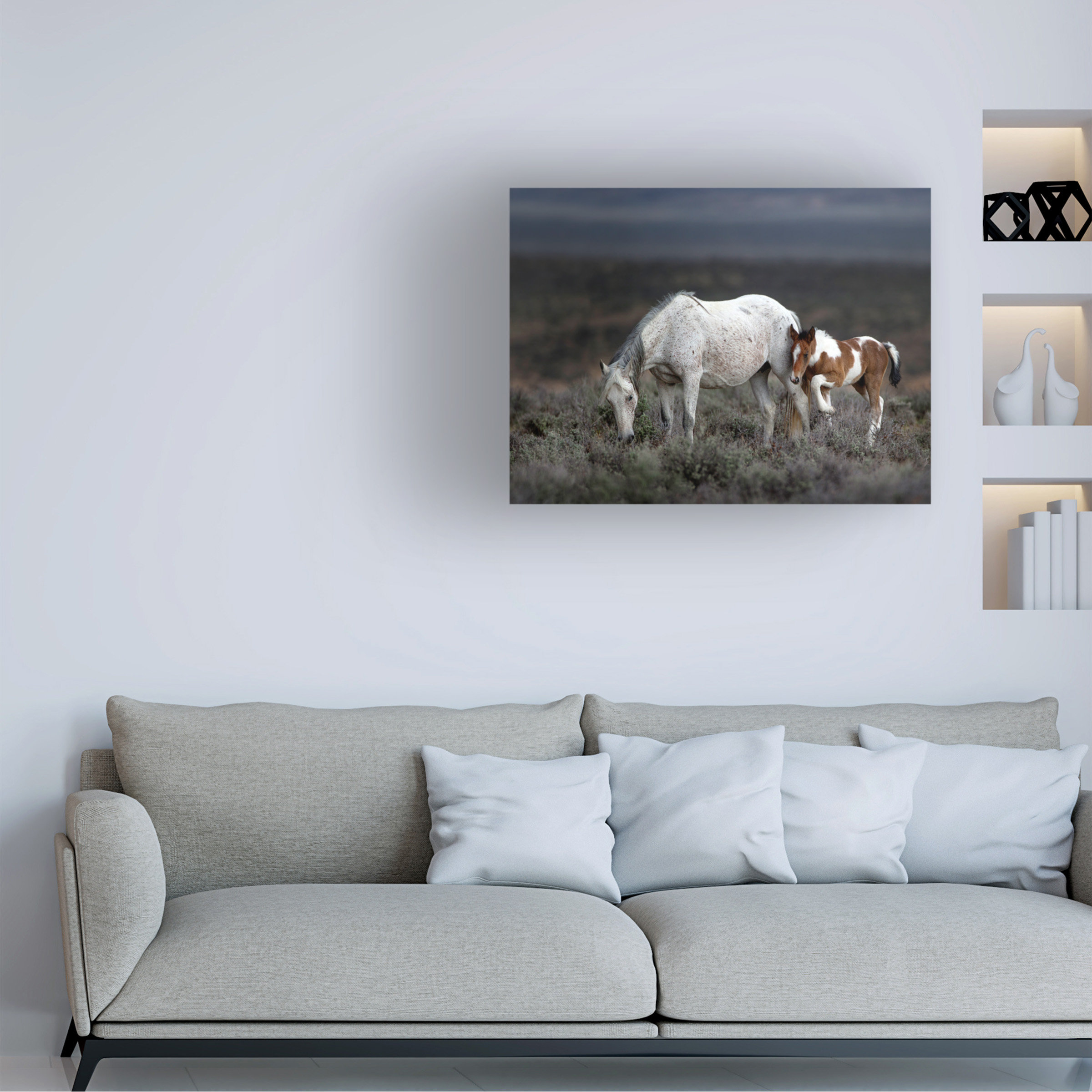 Ebern Designs Verdon Wild Mustang Generations Canvas Art | Wayfair