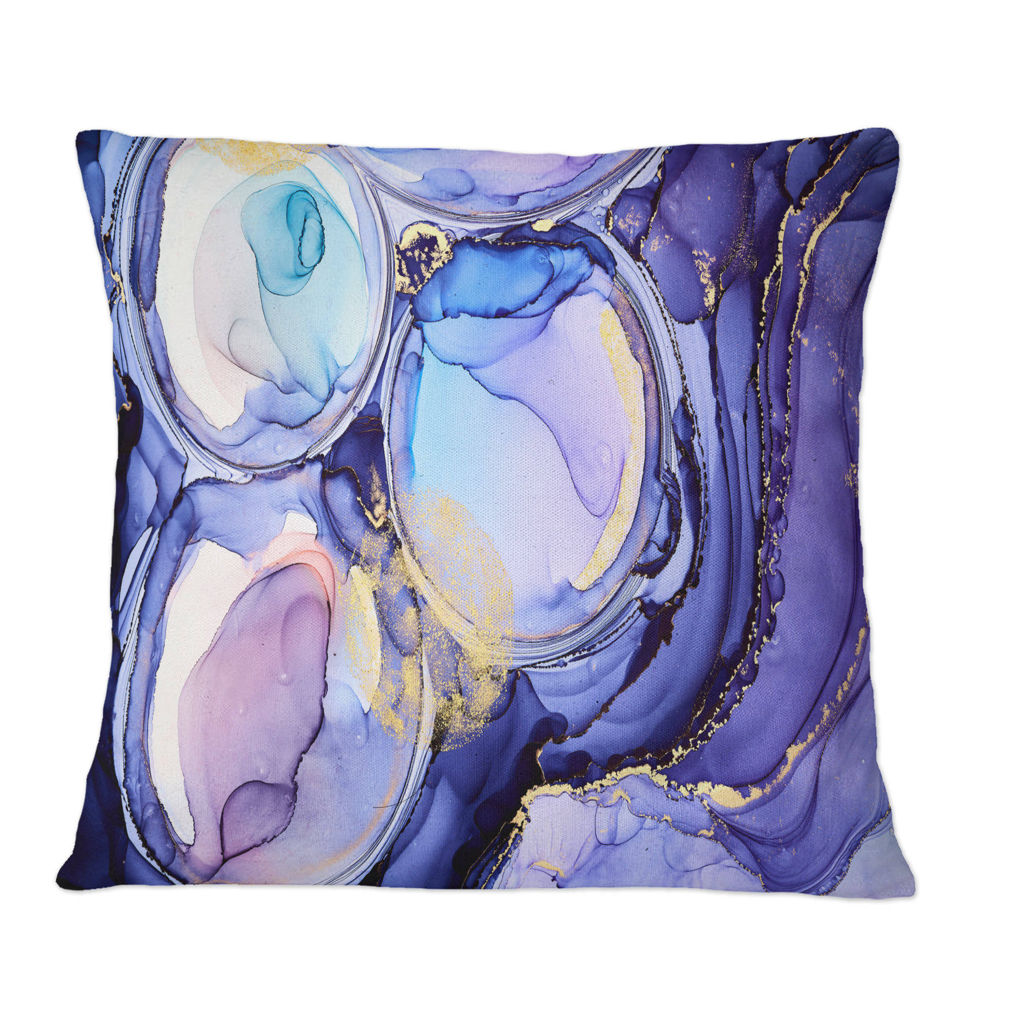 Design Art Blue And Turquoise Luxury Abstract Fluid Art - Modern ...