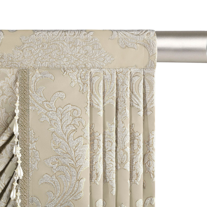 TOPLUXE Damask Window Valance in Beige | Wayfair