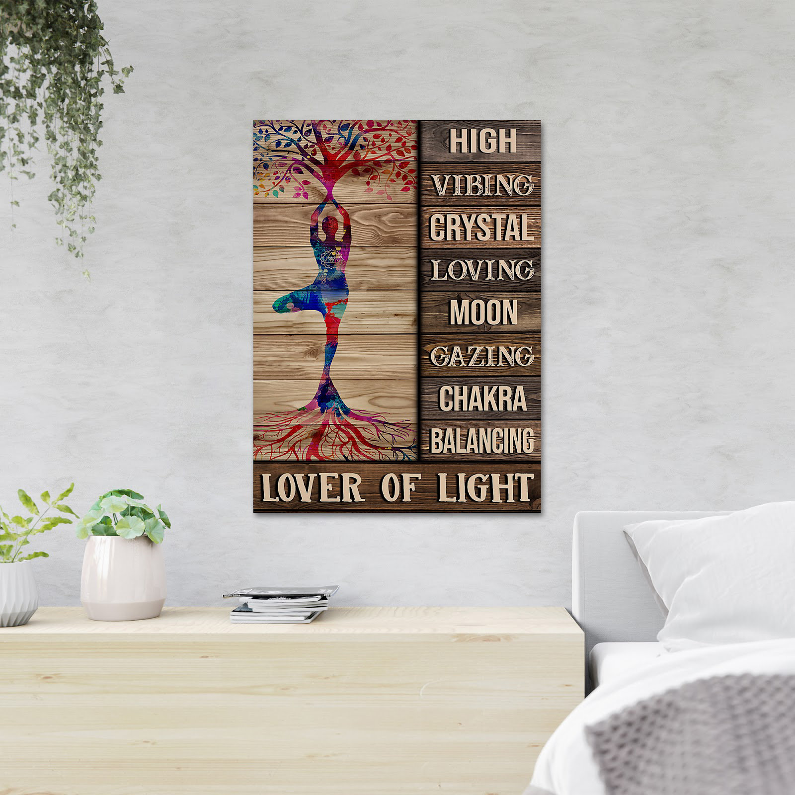 Trinx Colorful Tree Person Doing Yoga - High Vibing, Lover Of Light - 1 ...