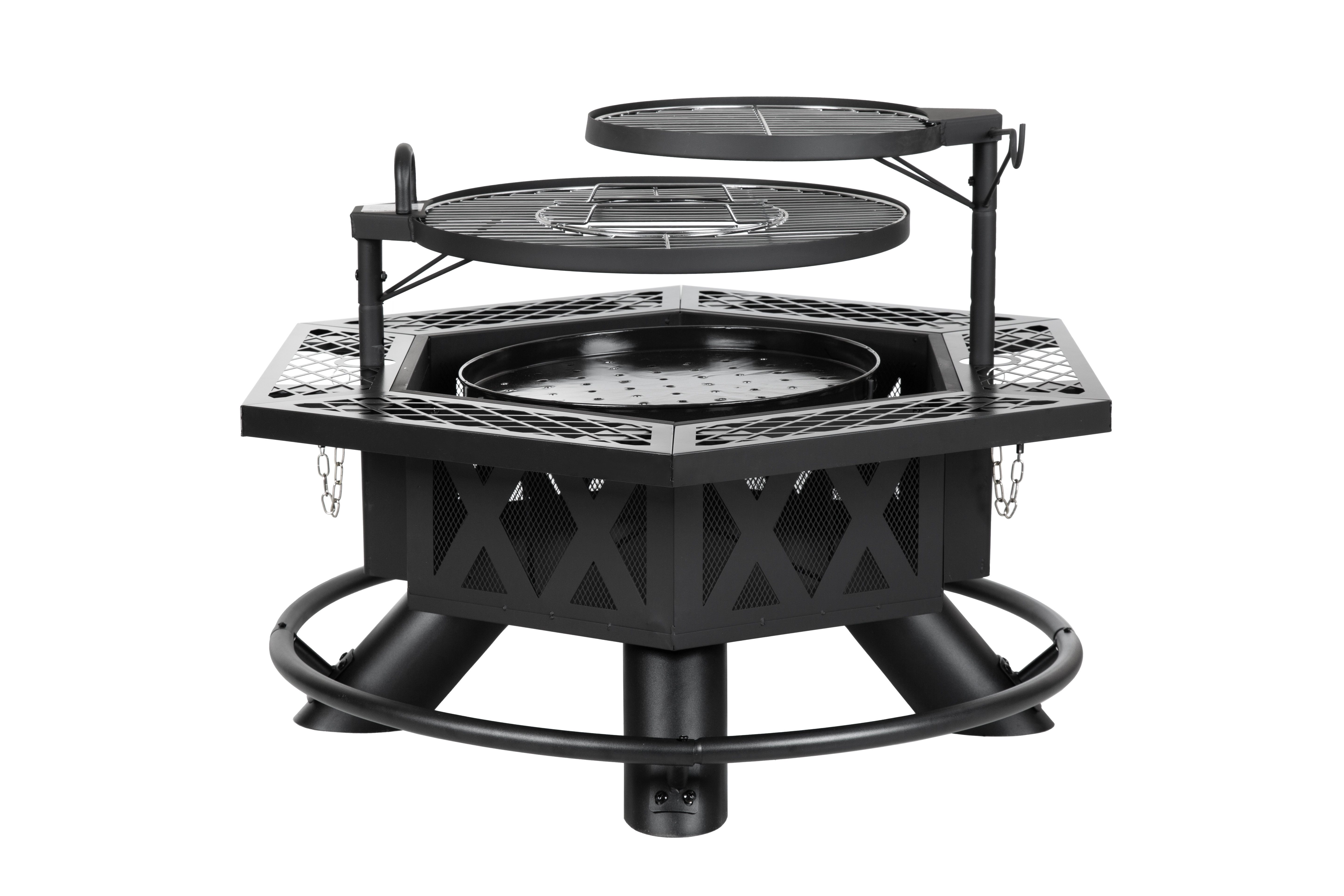 Arlmont & Co. Outdoor Hex-shaped Ranch Wood Burning Fire Pit With ...