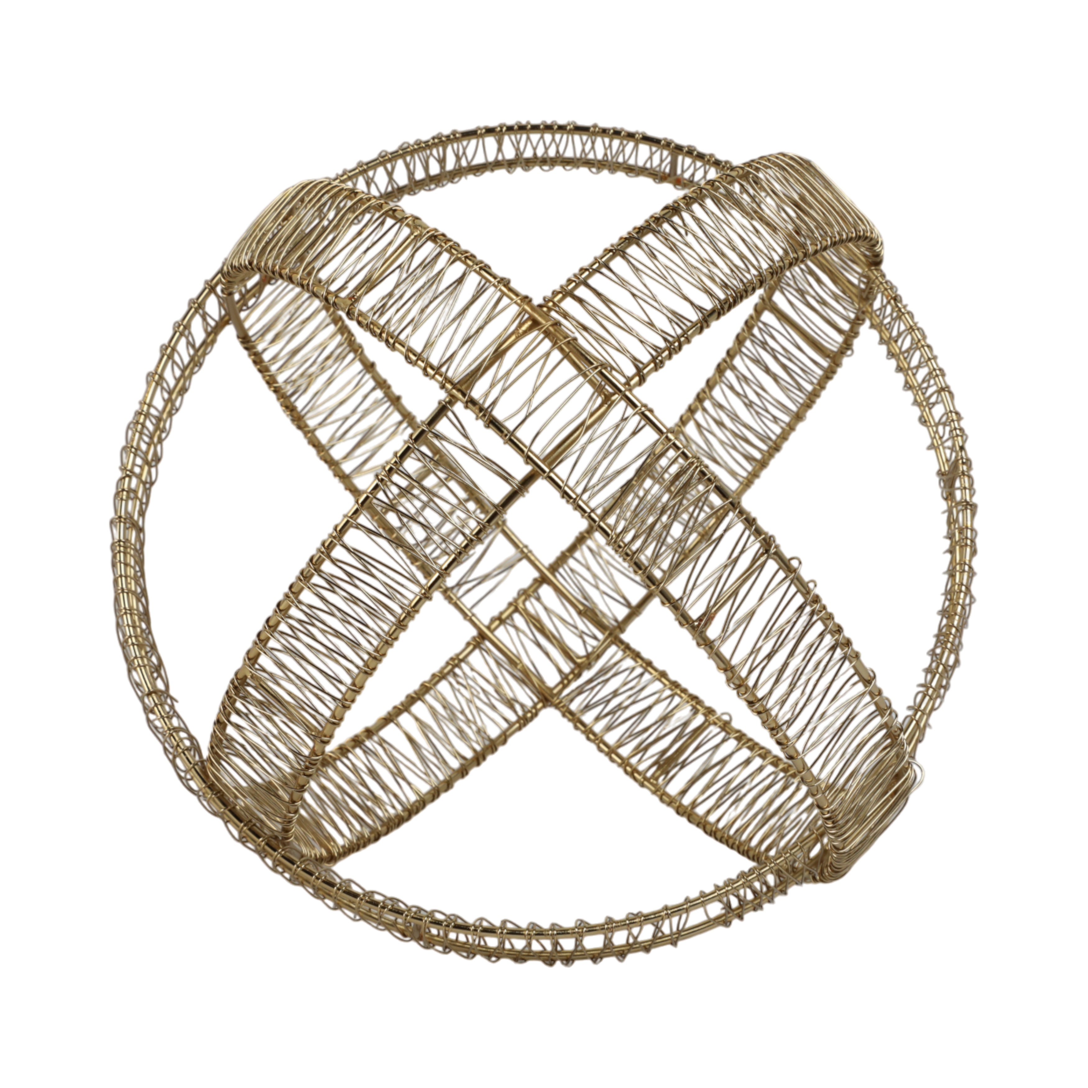 Mercer41 Modern Metal Wire Orb Sculpture Decorative Accent Sphere For ...