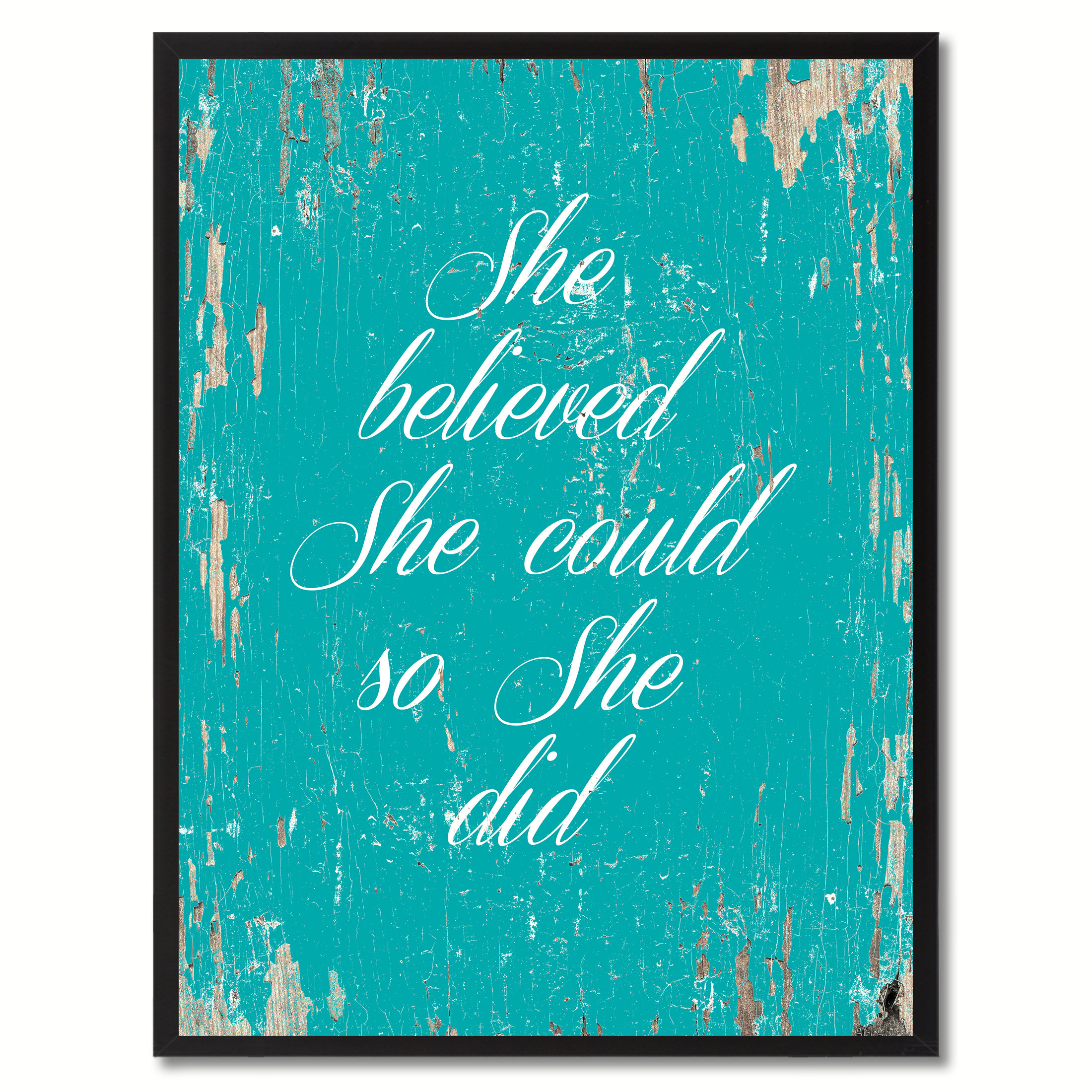 Trinx She Believe She Could So She Did - Picture Frame Print on Canvas ...