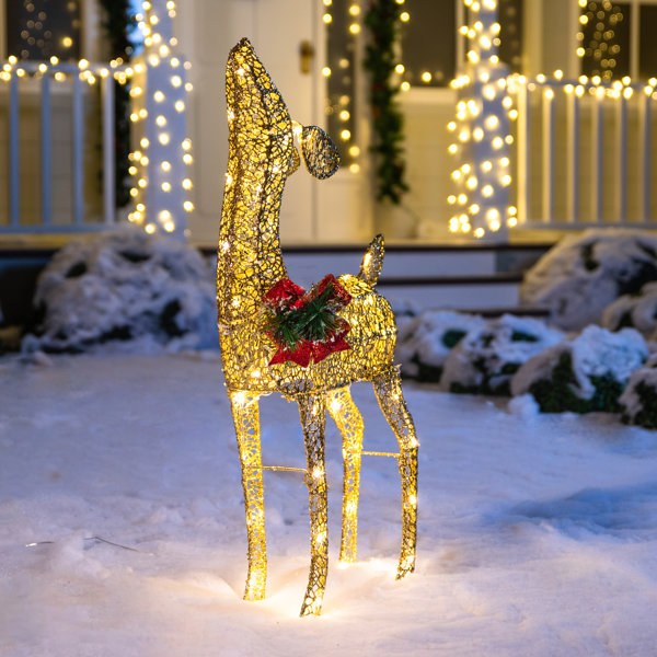 Joiedomi Fabric Fawn Lighted Display | Wayfair