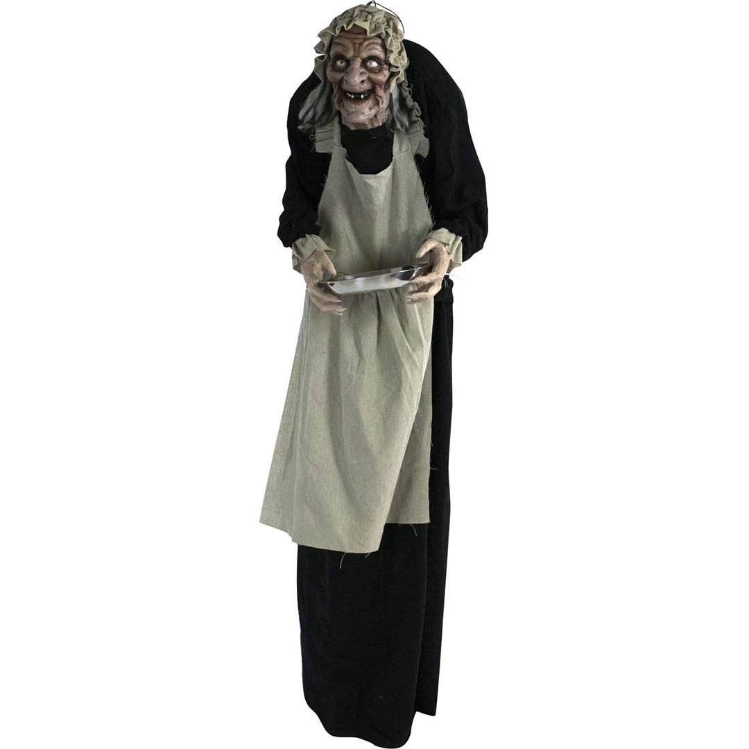 The Holiday Aisle® Life-Size Halloween Animatronic, Scary Talking ...