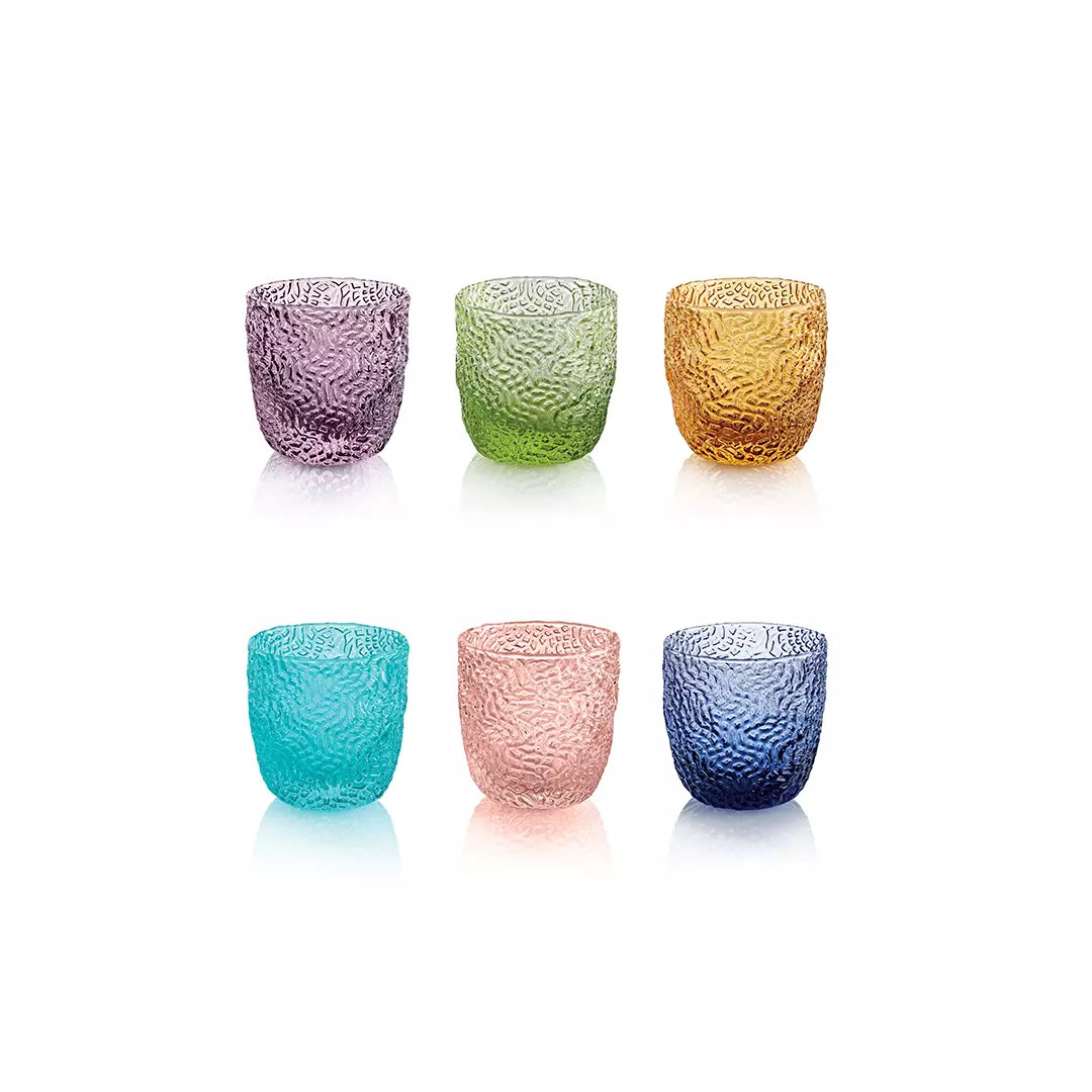 IVV Glassmakers Tricot Set 6 Liqueur Glasses Assorted Colors | Wayfair