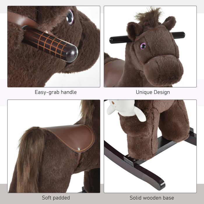 Qaba Kids Plush Ride-On Rocking Horse & Reviews | Wayfair