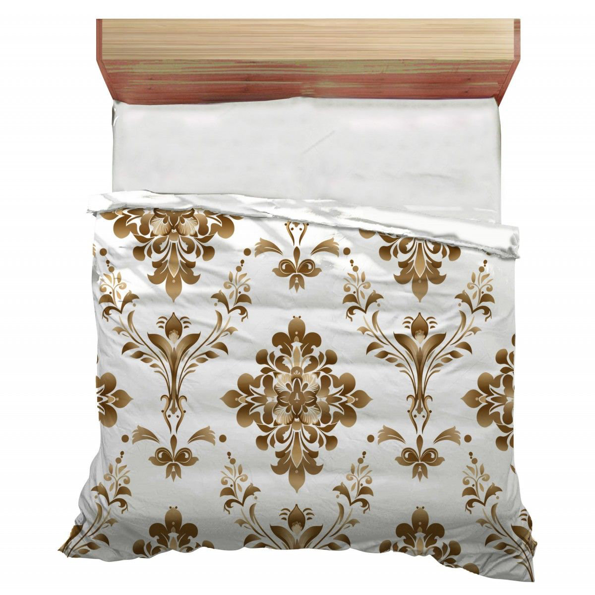 VisionDecor Floral Damask Bedding Visual Art Duvet Cover Elegant ...