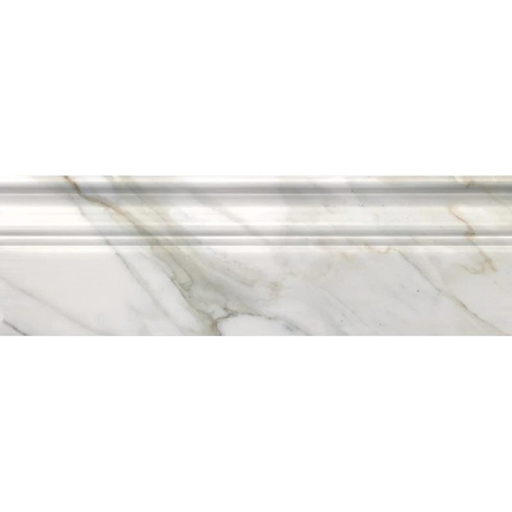 Apollo Tile 12" x 4" Polished Marble Cove Tile Trim in Beige | Wayfair