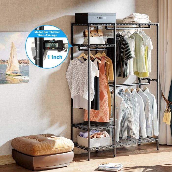 Rebrilliant Killashandra 45'' Metal Freestanding Garment Rack & Reviews ...