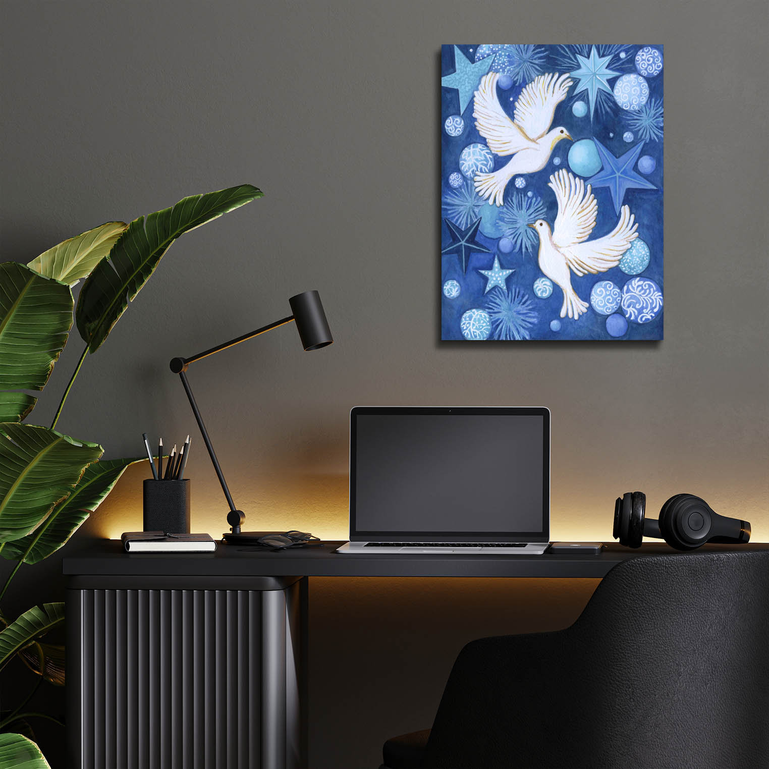 Red Barrel Studio® 'Christmas Doves' by Andrea Strongwater Acrylic ...