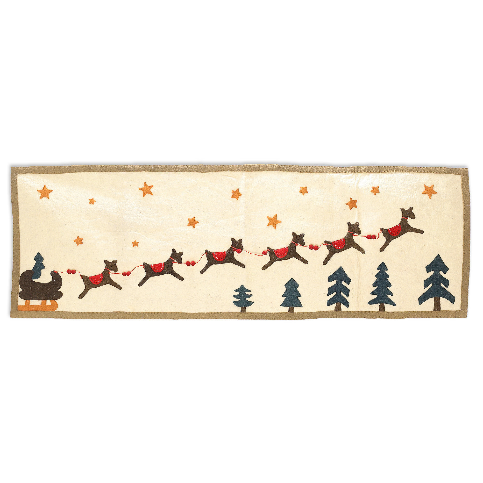 The Holiday Aisle® Handmade Winter Wonderland Applique Wool Felt Table ...