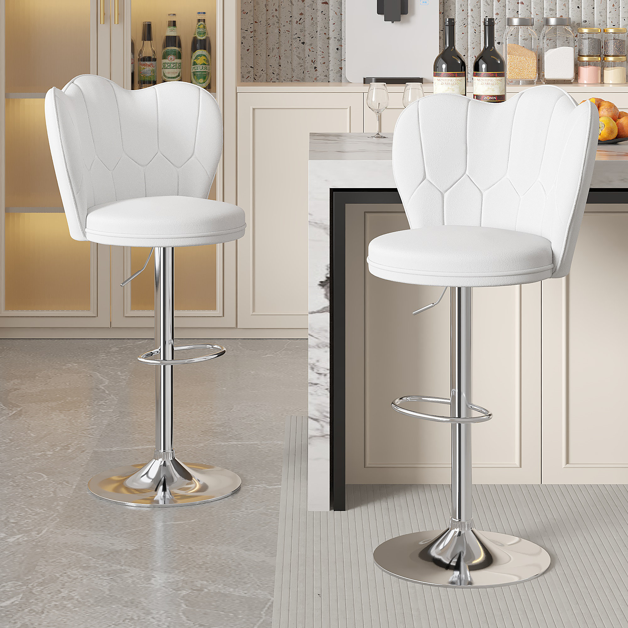 Wade Logan® Swivel Adjustable Height Bar Stool & Reviews | Wayfair