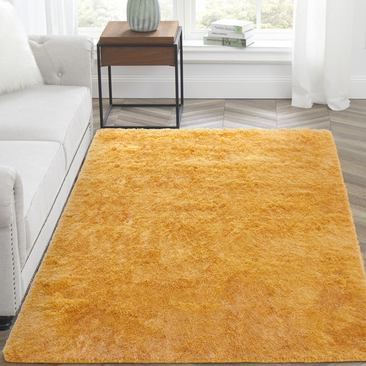 Fairmont Park Gryta Solid Colour Machine Woven Yellow Area Rug ...