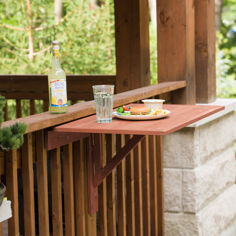 Loon Peak Bridger Solid Wood Balcony Table & Reviews | Wayfair