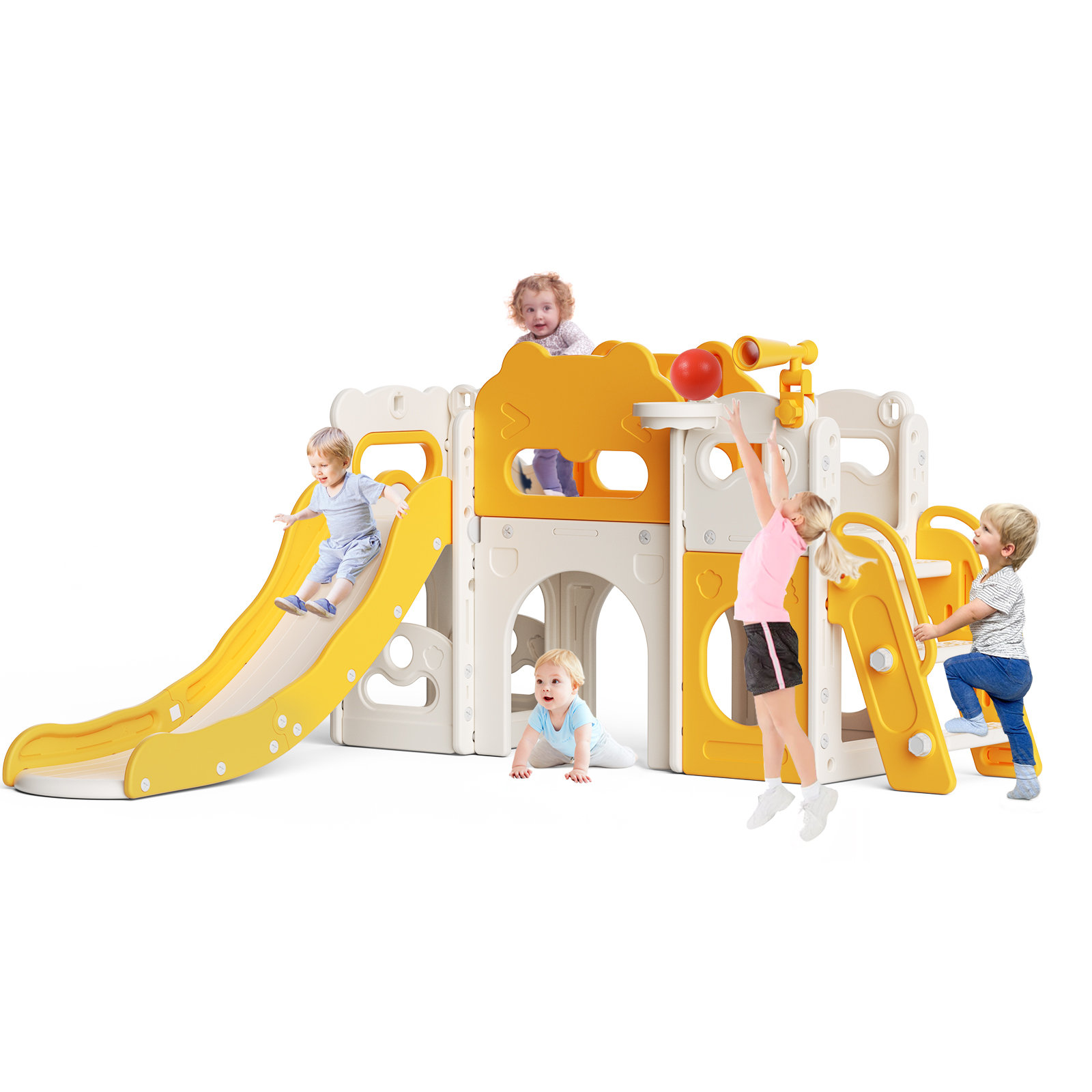 Feanch 74.8'' W Indoor and Outdoor Freestanding Slide & Reviews | Wayfair
