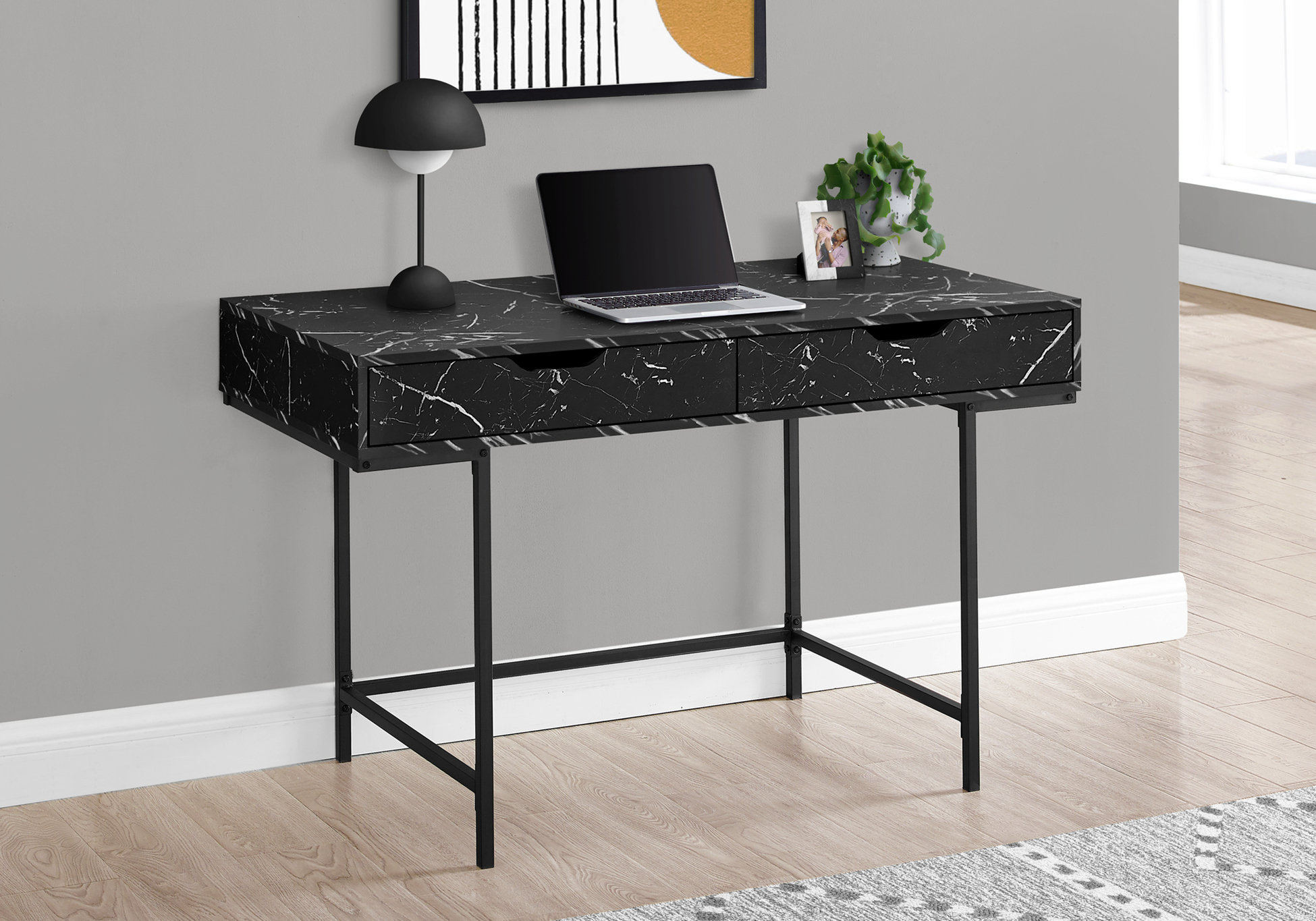 August Grove Computer Desk, Home Office, Laptop, Storage Drawers, 48"L ...