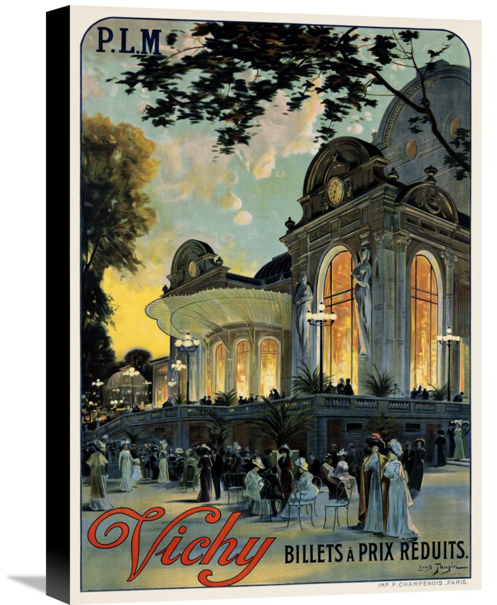Global Gallery 'Vichy' by Louis Tauzin Vintage Advertisement on Wrapped ...