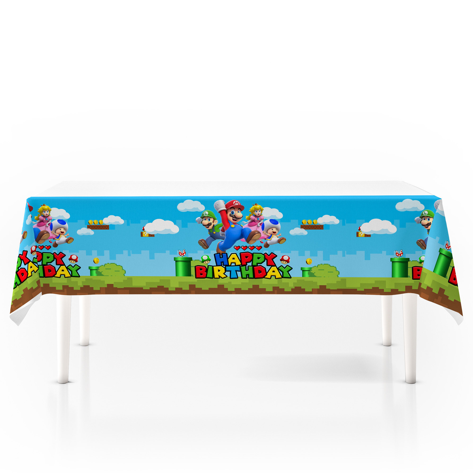 Dakota Fields Super Mario Table Cover, 1pcs 42.5"x70.8" Super Mario ...