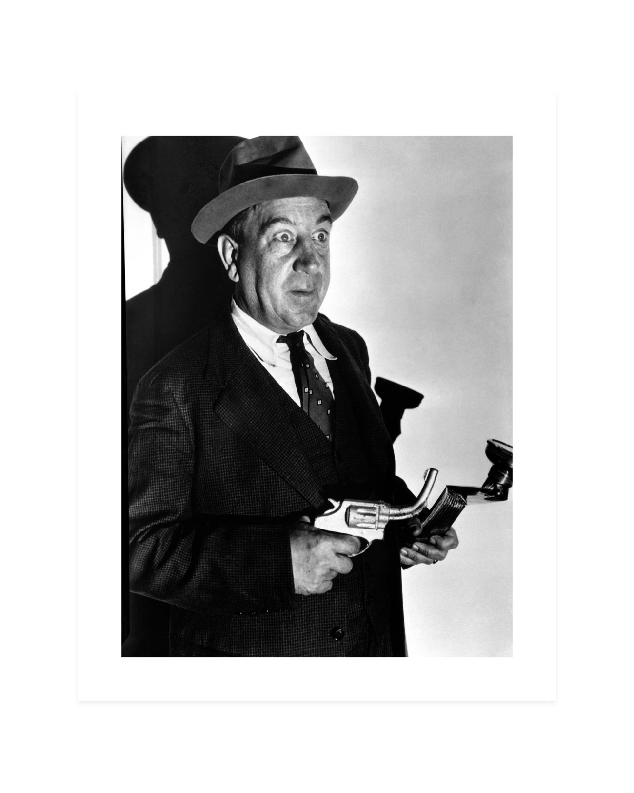 Globe Photos Entertainment Angry Herbert Hugh Holding Gun While Looking ...