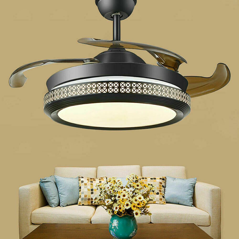 Red Barrel Studio® 4 - Blade LED Retractable Blades Ceiling Fan with ...