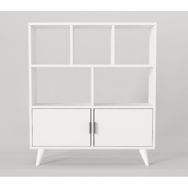 Isabelline Thompson 105cm H x 90cm W Standard Bookcase & Reviews ...