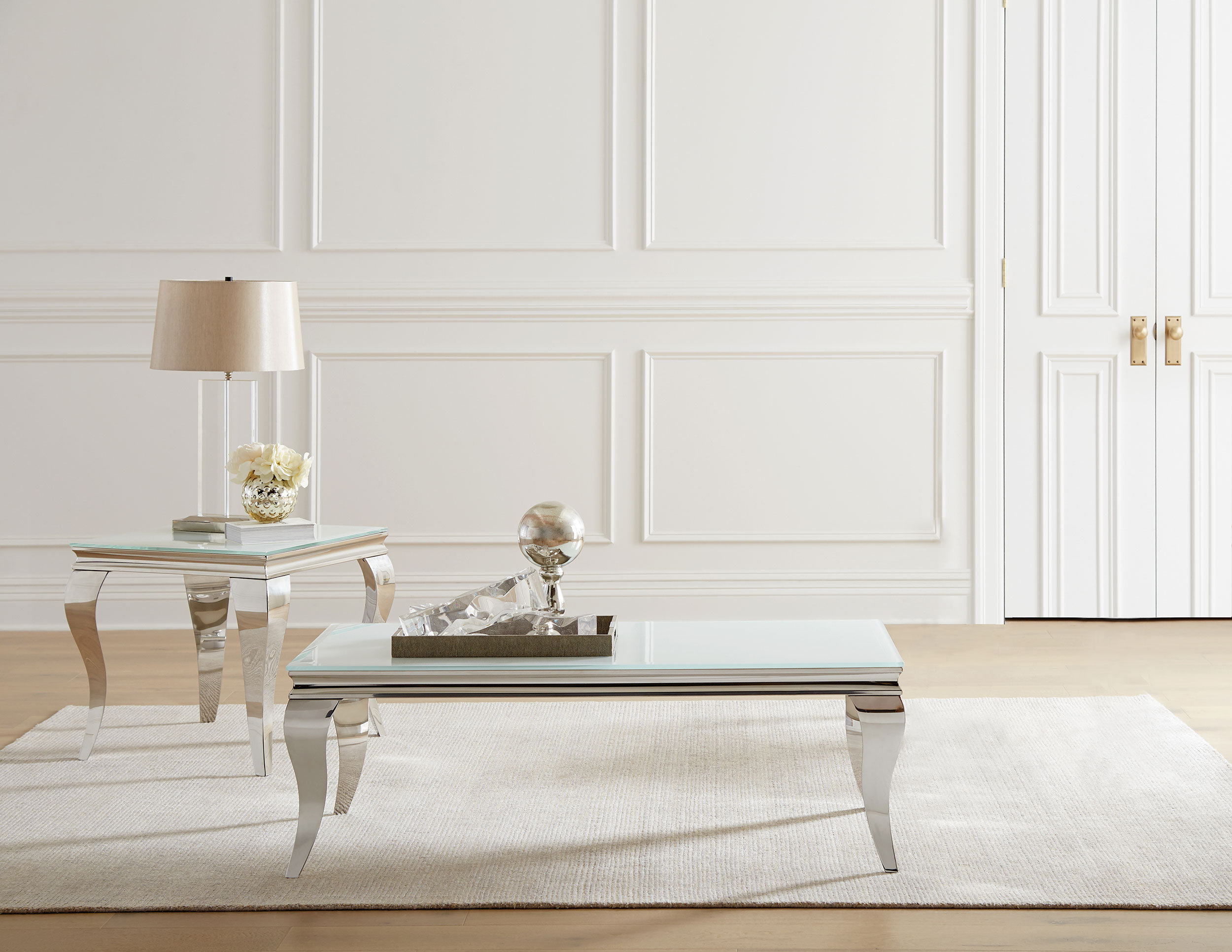 Rosdorf Park Miliam 2-Piece Glass Top Coffee And End Table Set | Wayfair