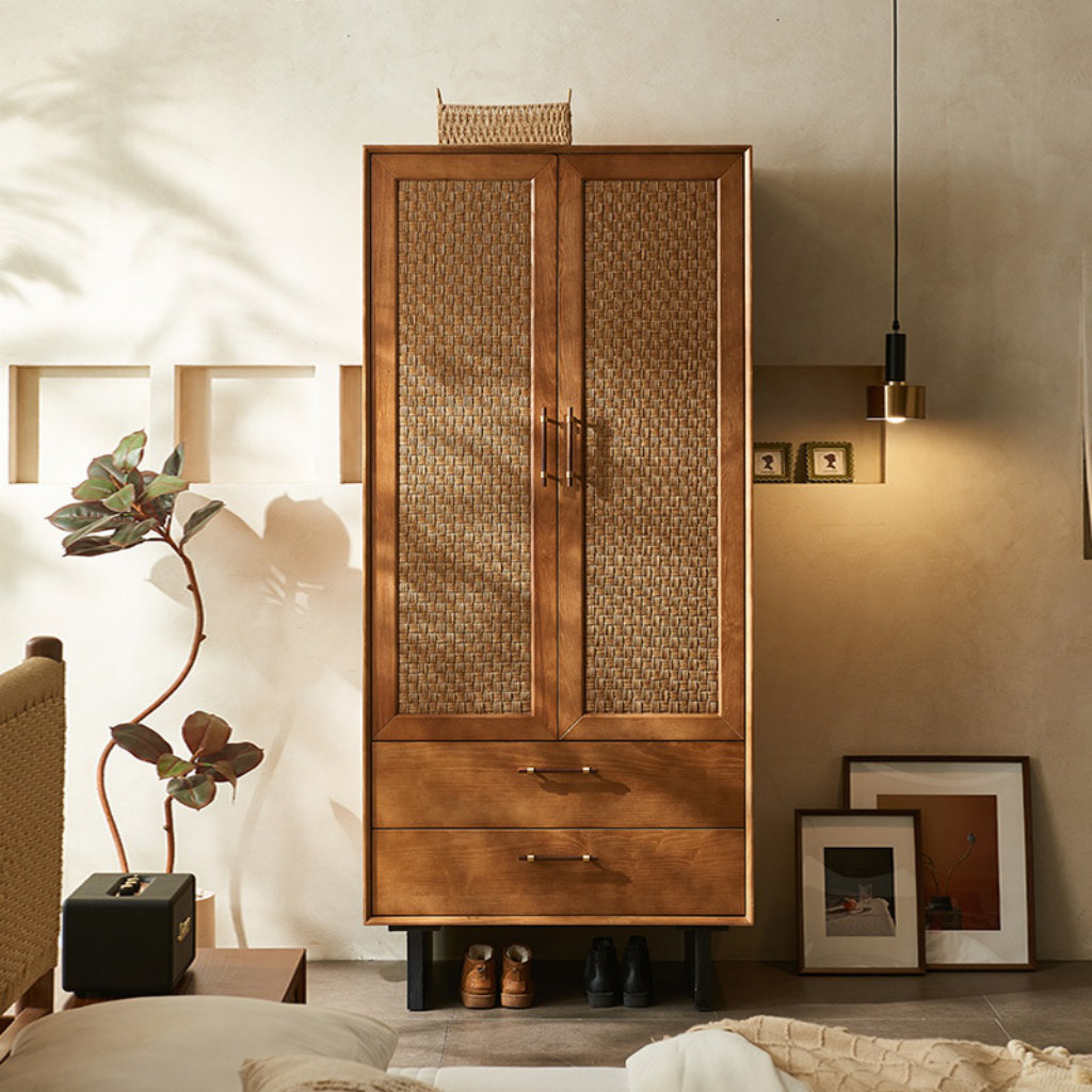 marlao Modern Simple Woven Wardrobe | Wayfair