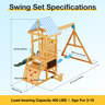 ROBUD Wooden Swing Set with Slide and 2 Swing(s) | Wayfair