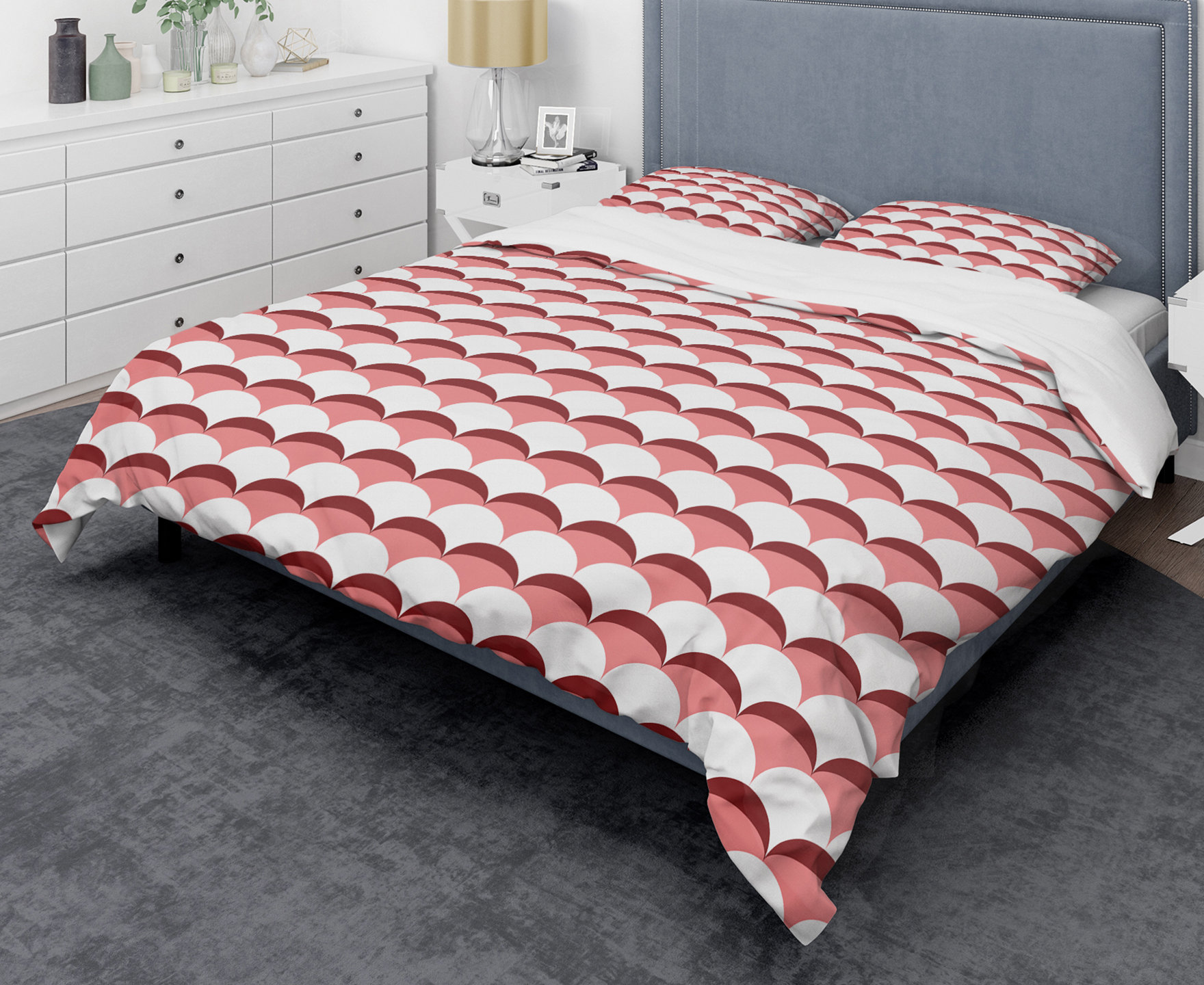 Design Art Geometrical Retro Design V - Modern Abstract Duvet Cover Set ...