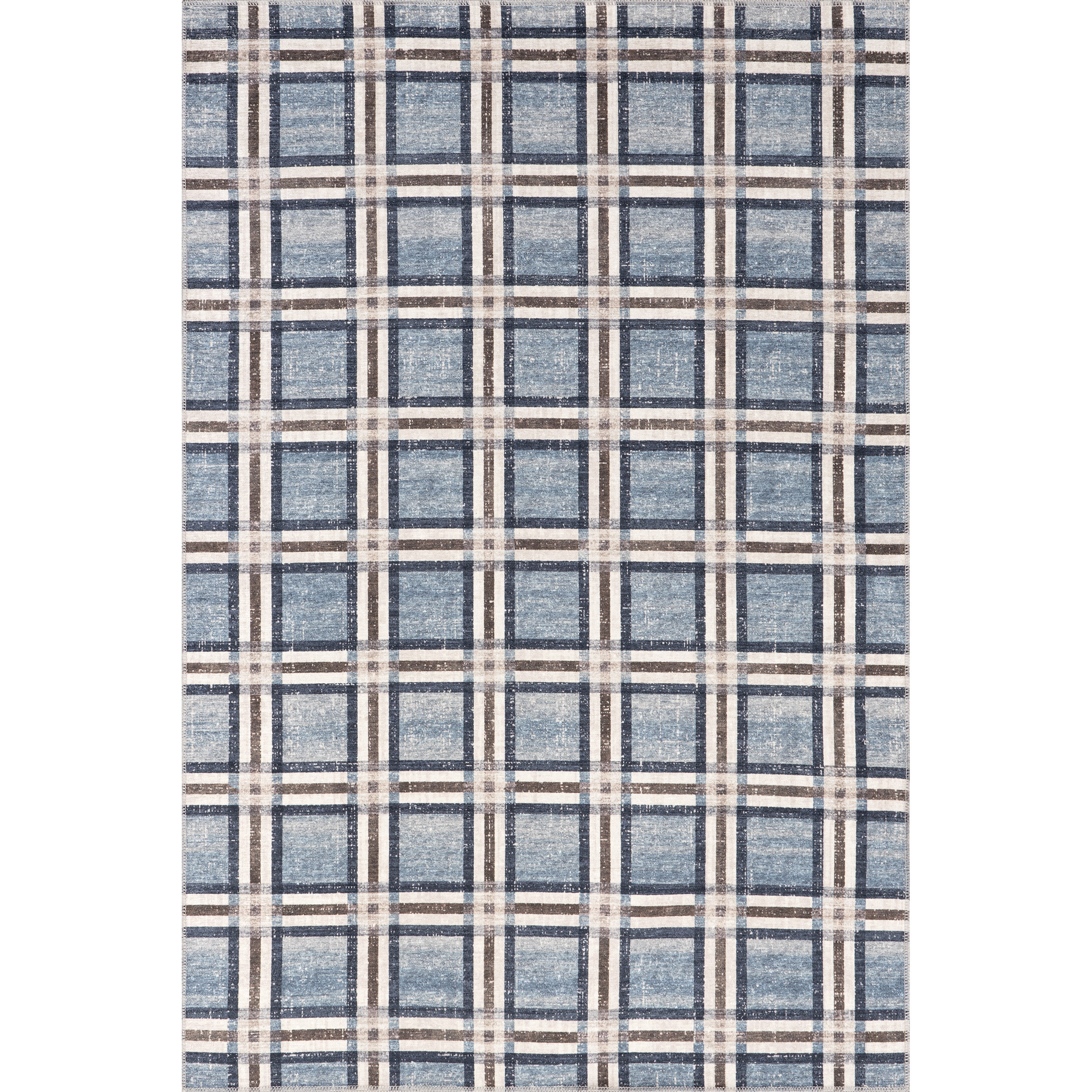 Foundry Select Steph SpinClean Windowpane Plaid Machine Washable Area ...