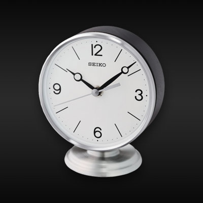 quartz silver clock