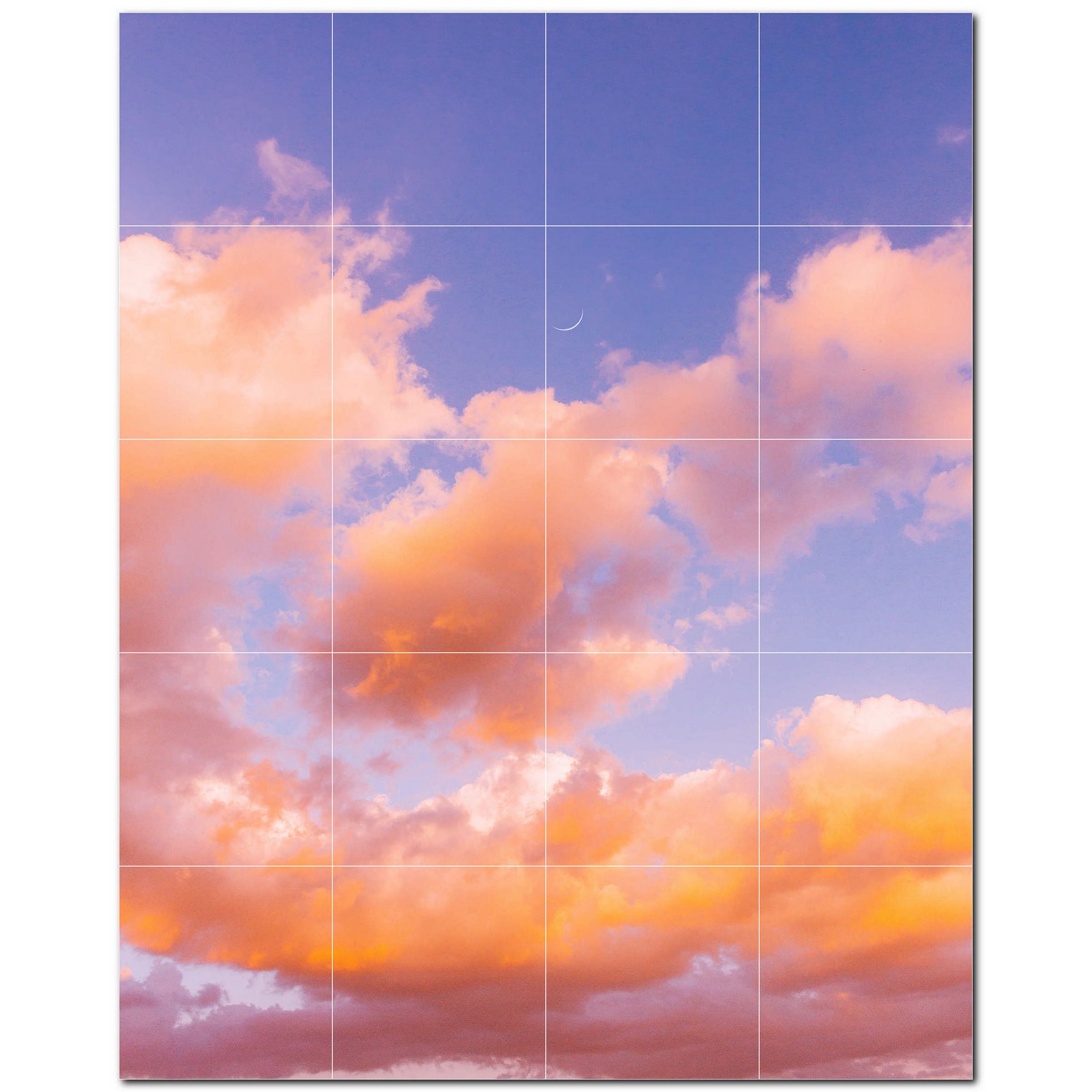 Picture-Tiles.com Clouds Photo 6'' x 6'' Satin Ceramic Decorative Mural ...