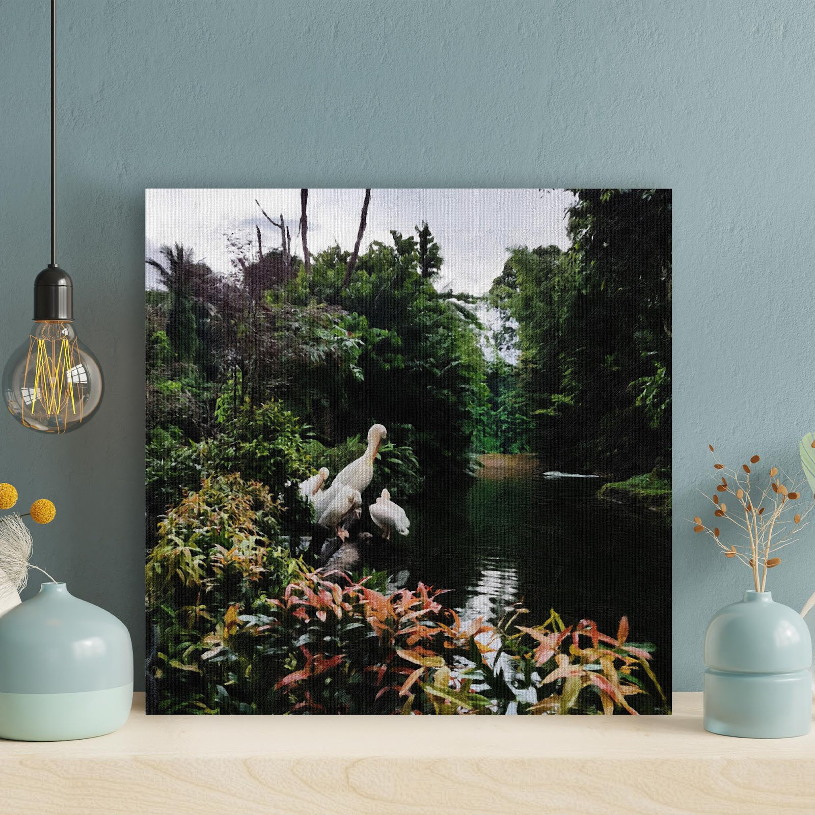 Latitude Run® Pond Near Plants - 1 Piece Rectangle Graphic Art Print On ...