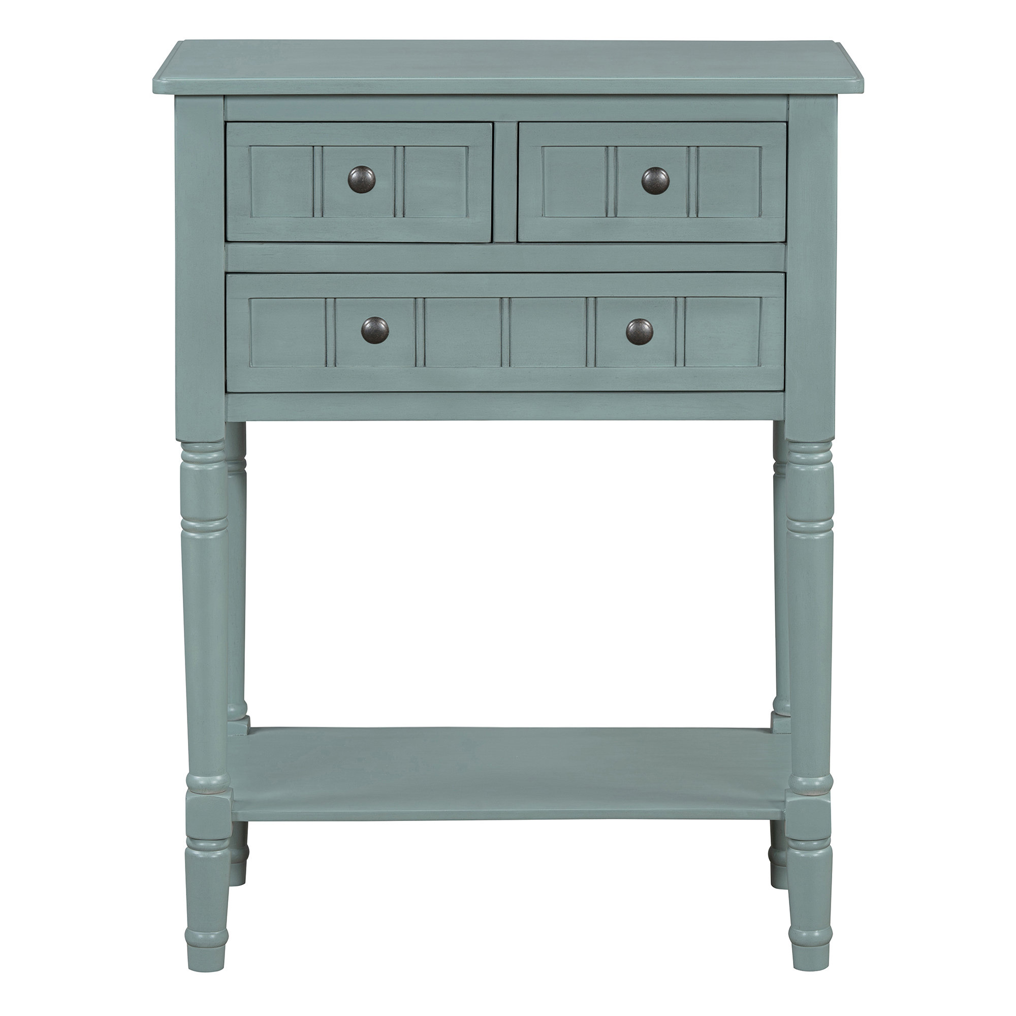 Alcott Hill® Trexm narrow console table | light blue slim sofa table ...